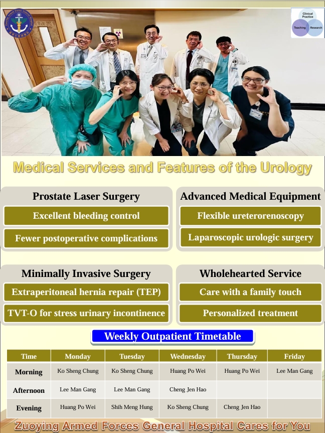 Urology – Zuoying Armed Forces General Hospital